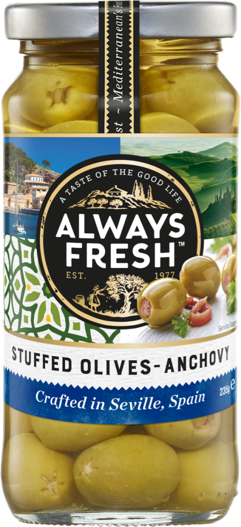 STUFFED OLIVES – ANCHOVY | Always Fresh